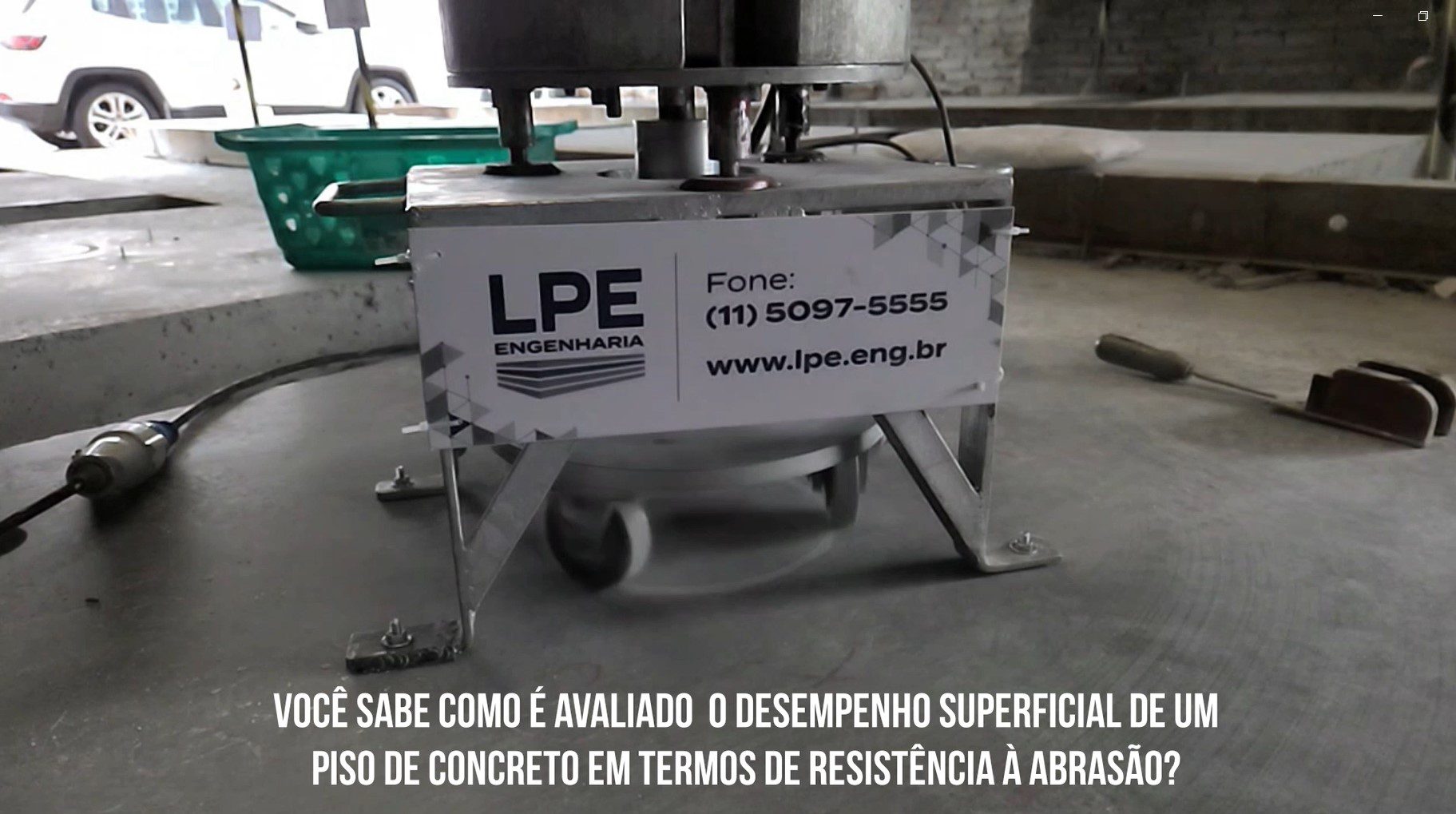 Ensaio de resistência à abrasão em pisos industriais - LPE Engenharia